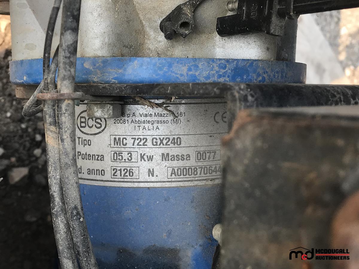 BCS Harvester 722 Tractor w/ GX240 Honda Engine
