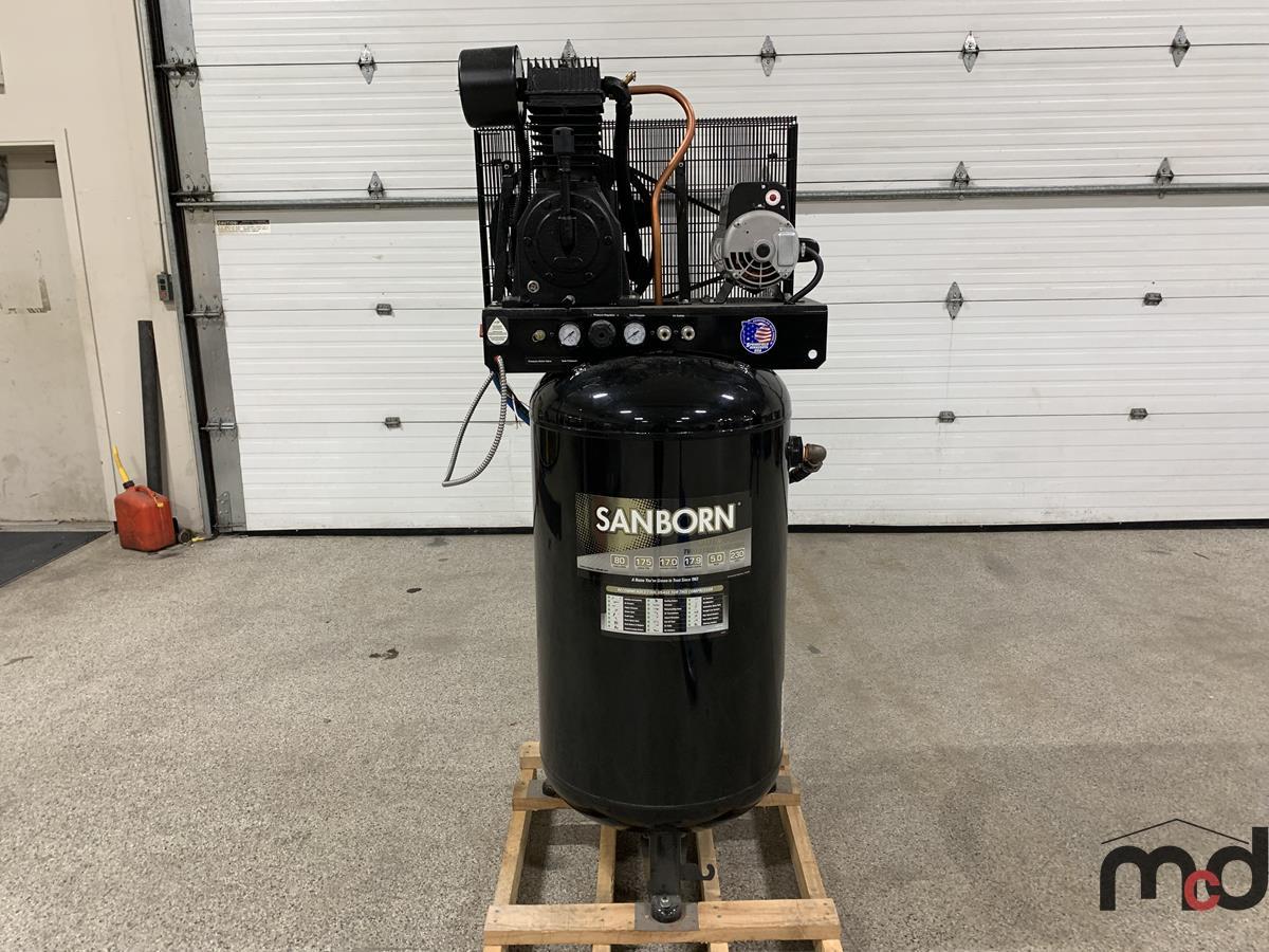 Unused Sanborn 80-Gallon Air Compressor