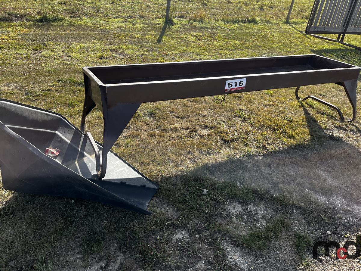 10'x29'' Metal JW Feed Trough & Grain Hopper