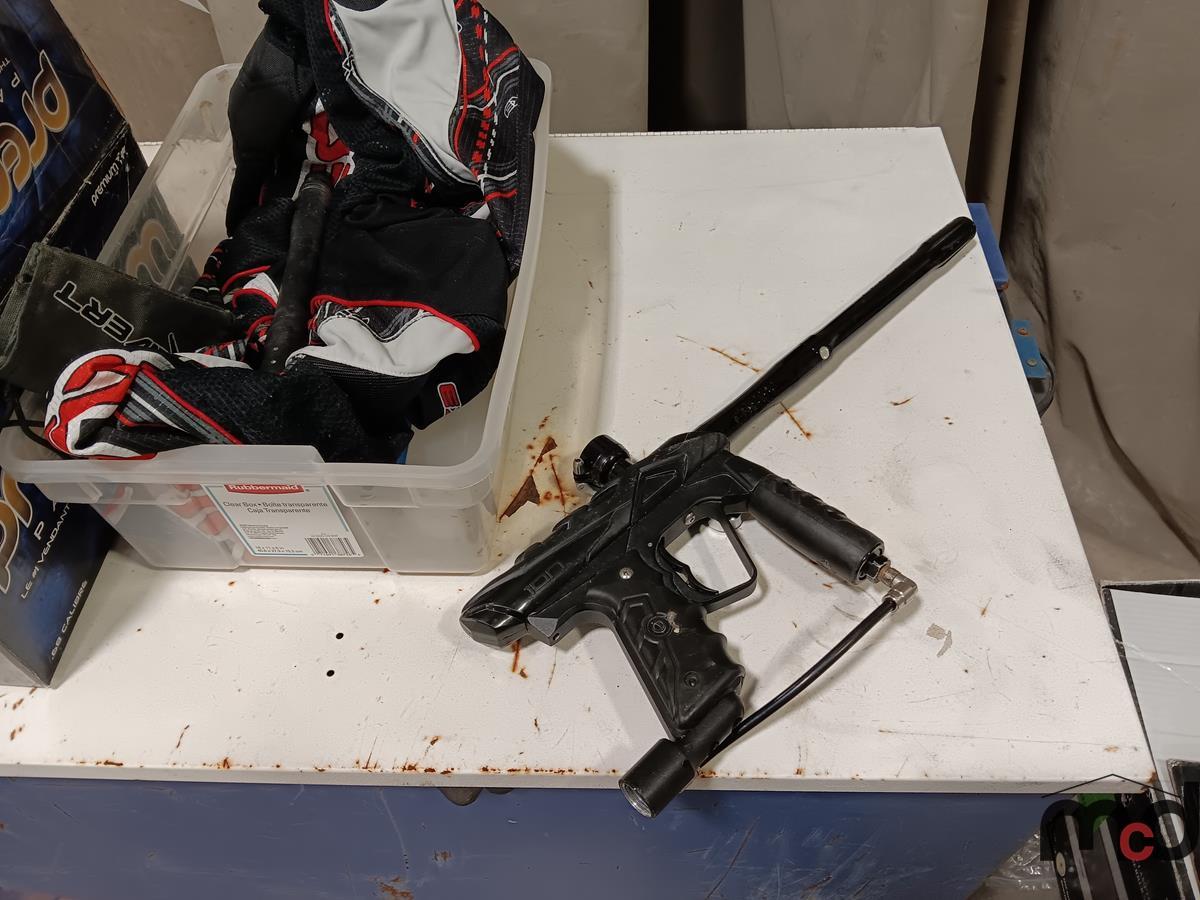Paintball Gun, w/ Parts and Encased Paint Bullets