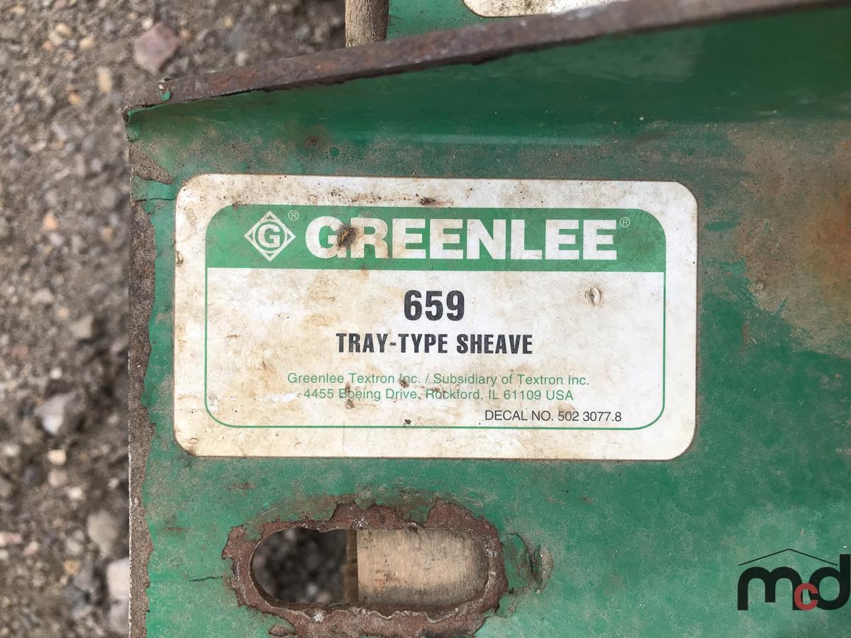Pallet of Greenlee 659 Tray Type Sheaves