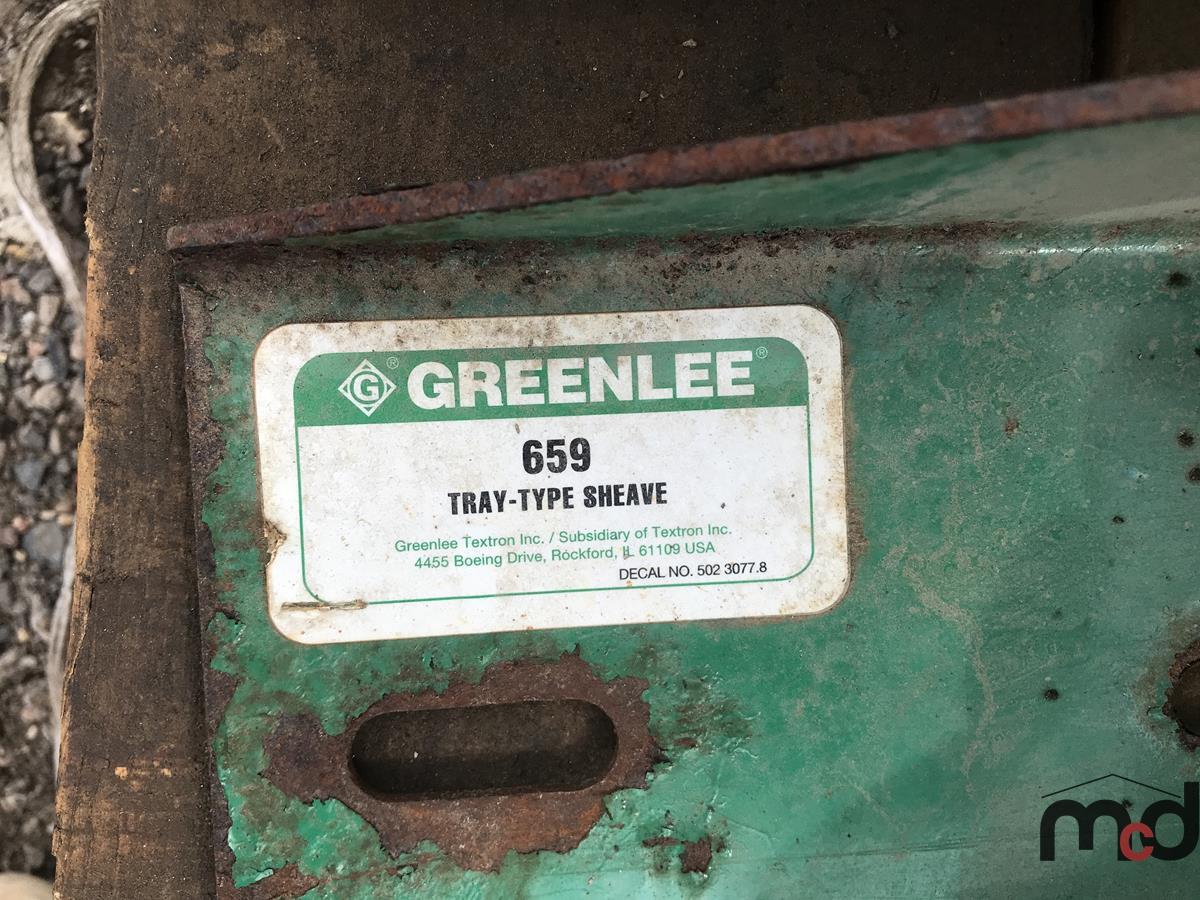 Pallet of Greenlee 659 Tray Type Sheaves