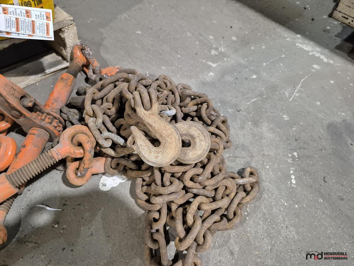 Pallet of Chains, Straps & Binders